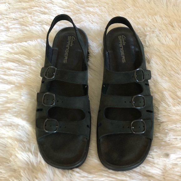 Clarks | Shoes | Clark Springers Suede Sandals Size 2 | Poshmark